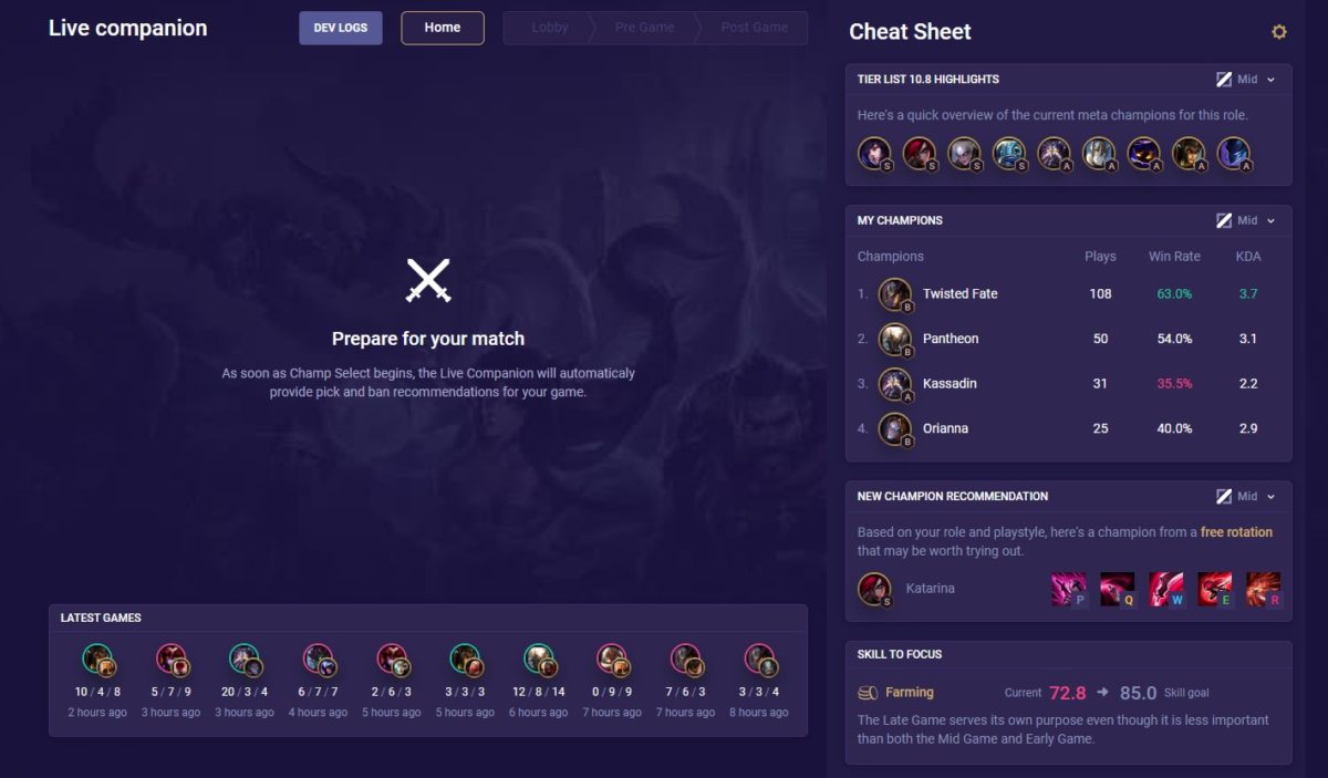 How to Use the Mobalytics Overlay + Live Companion for League of ...
