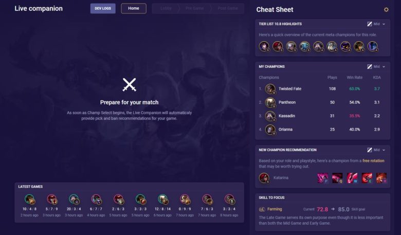 How to Use the Mobalytics Overlay + Live Companion for League of ...