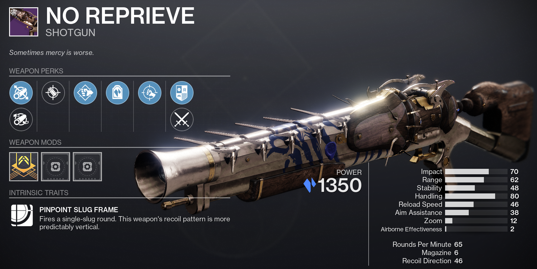How To Get No Reprieve In Destiny 2 No Reprieve God Rolls For PvE And PvP 2023 