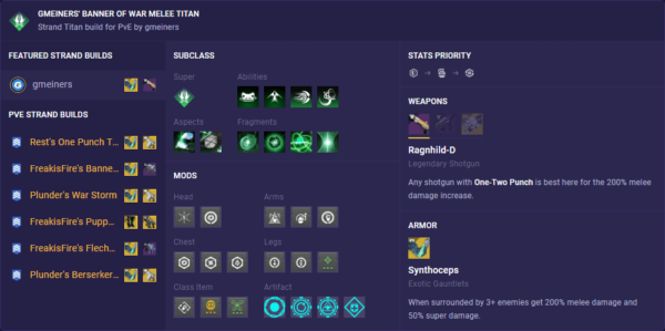 Destiny 2 Season 22 Strand Aspects Guide - Mobalytics